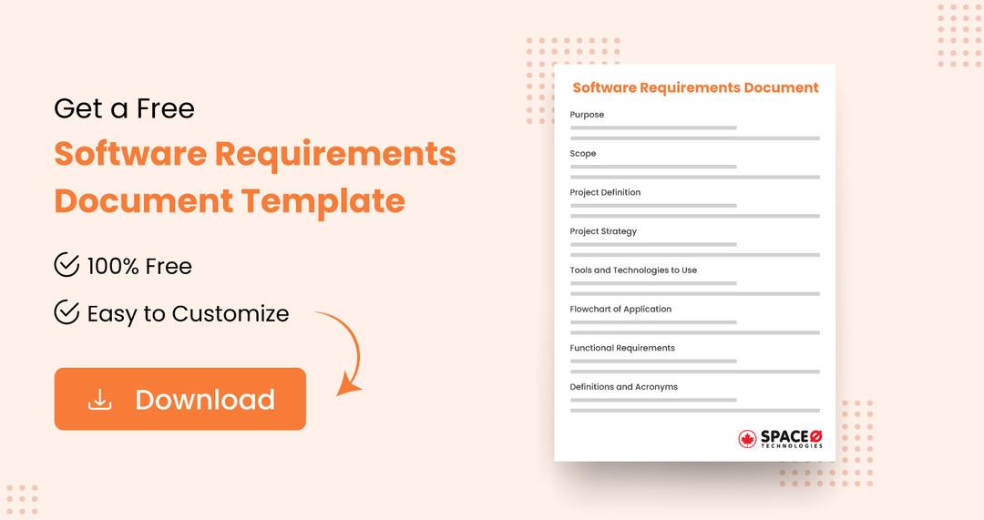 Free Software Requirements Documentation Template - Space-O